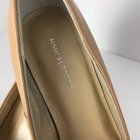 Jessica London | Shoes | Jessica London Beige Leather Pumps Size 6m ...